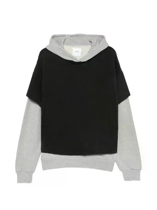 FOUND Layered Design Hoodie - Black
