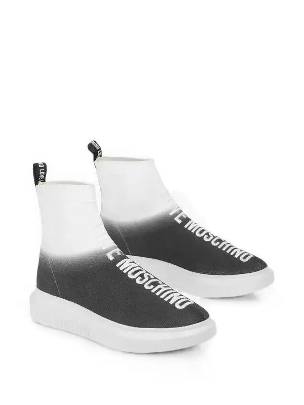 Moschino Ombré Logo Embroidered Sneakers