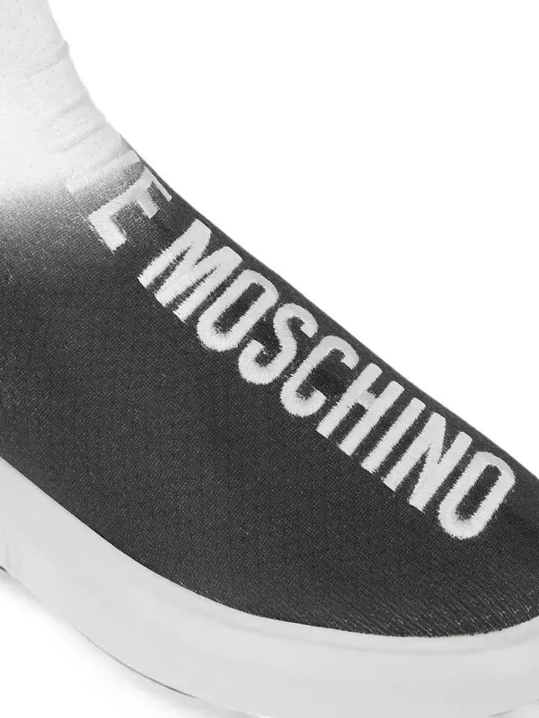 Moschino Ombré Logo Embroidered Sneakers