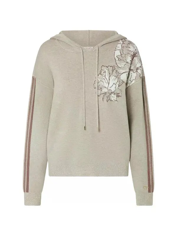 Liu Jo Jacquard Hoodie - Neutrals