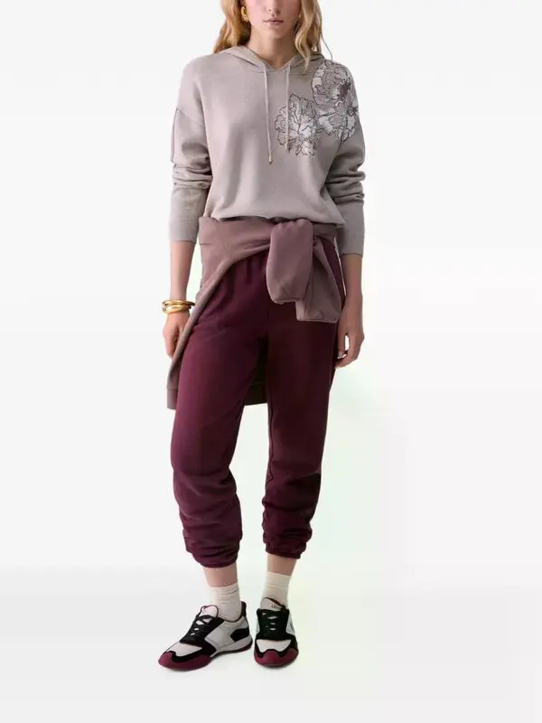 Liu Jo Jacquard Hoodie With Floral Detail