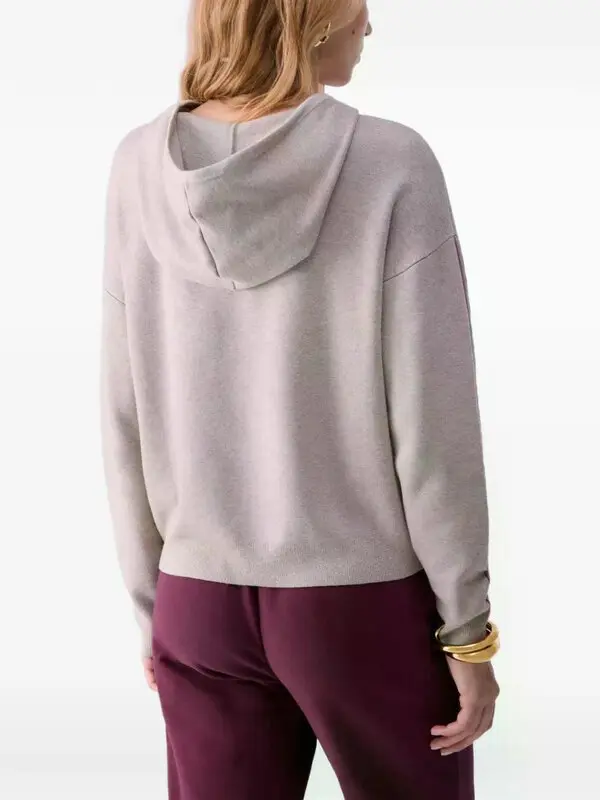 Liu Jo Jacquard Hoodie With Floral Detail