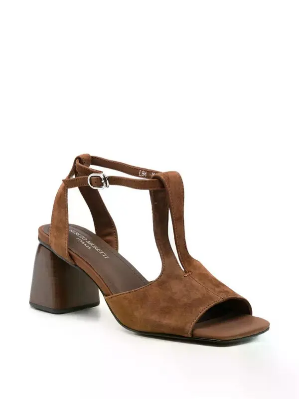 SERGIO MORETTI FIRENZE Suede T-bar Sandals