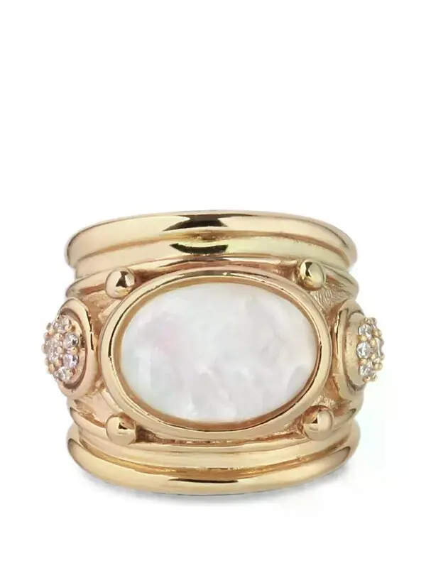 Gas Bijoux Simone Pearl Rhinestone Ring