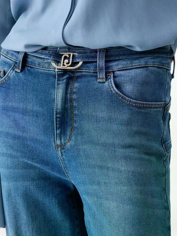 Liu Jo High-waisted Flare Jeans With Stonewash Finish