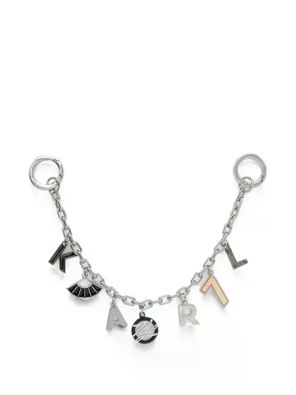 Karl Lagerfeld Logo-charm Chain Keyring