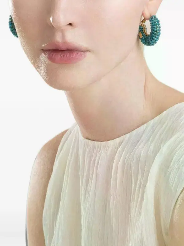 Gas Bijoux Izzia Beaded Hoop Earrings
