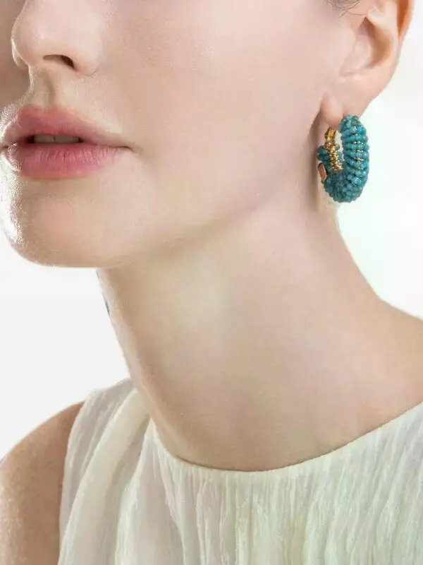 Gas Bijoux Izzia Beaded Hoop Earrings