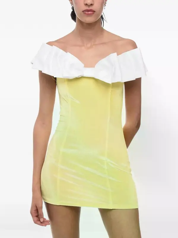 ADRIANA HOT COUTURE Off-the-shoulder Mini Dress With Bow Detail