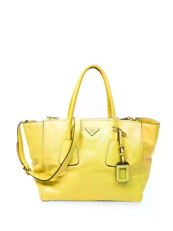 Prada Twin Pocket Tote Bag - Yellow