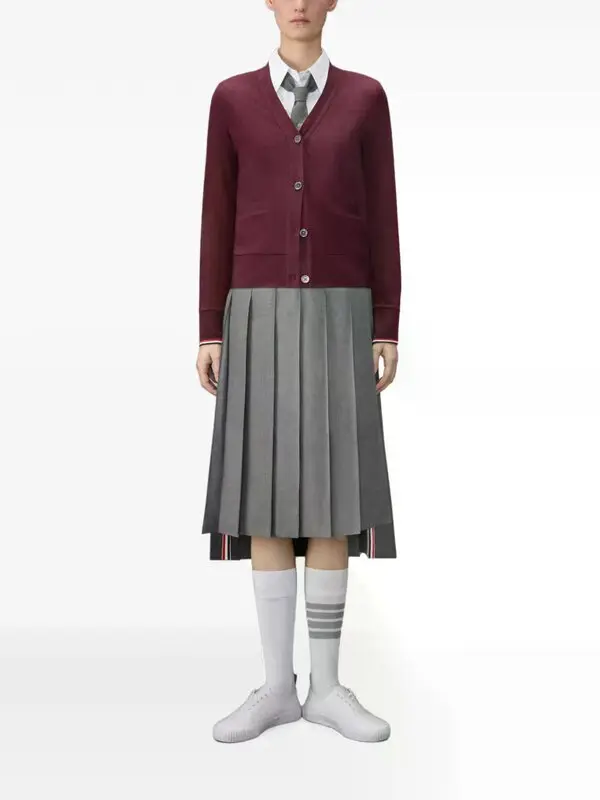 Thom Browne Rwb Stripe Cardigan - Red