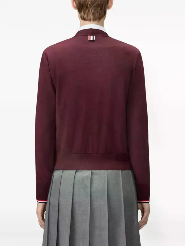 Thom Browne Rwb Stripe Cardigan - Red