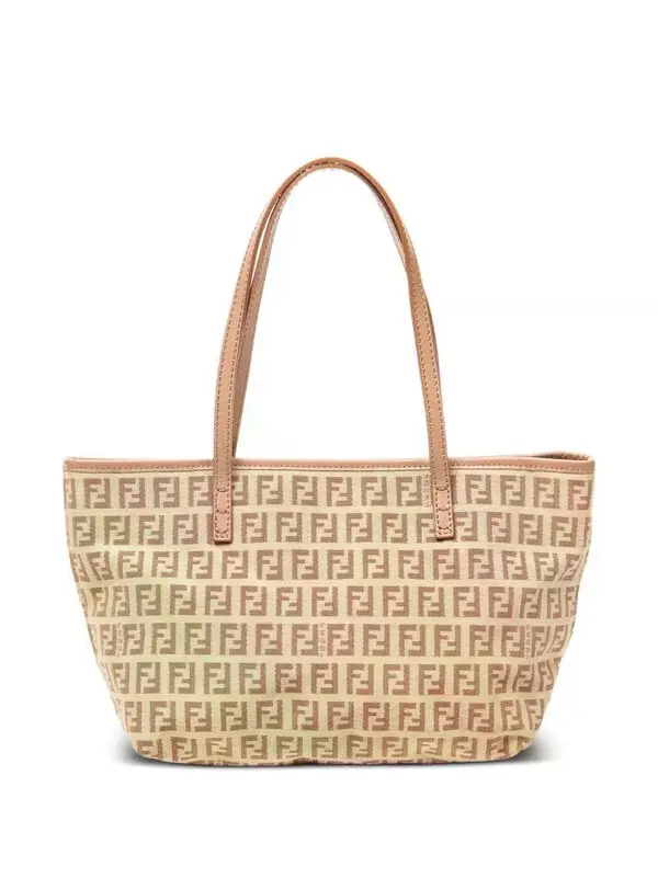 Fendi Small Zucca Roll Tote Bag - Neutrals