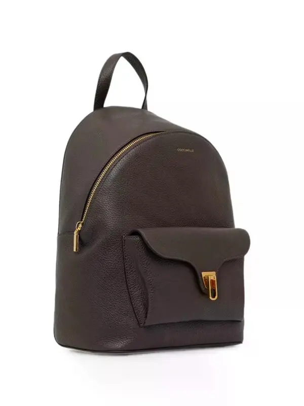 COCCINELLE Beat Generation Grained Leather Backpack - Brown