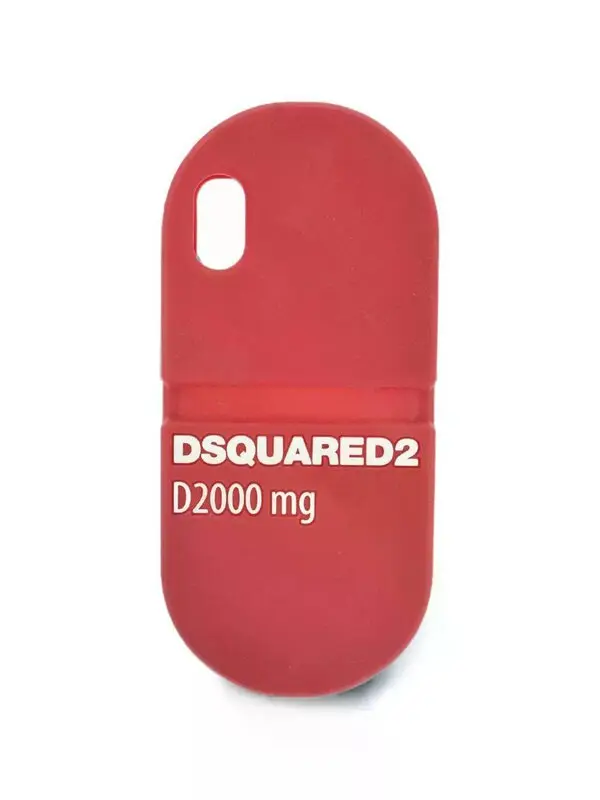 Dsquared2 Iphone 9 Pill-shape Logo-print Phone Case