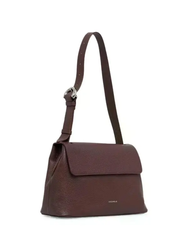 COCCINELLE Pebbled Leather Tote Bag - Brown