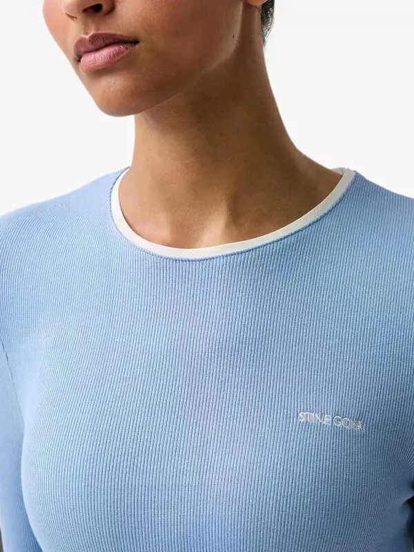 Stine Goya Ribbed-knit Long-sleeve Top