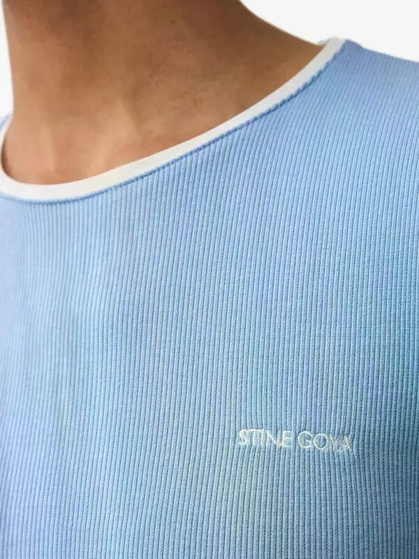 Stine Goya Ribbed-knit Long-sleeve Top
