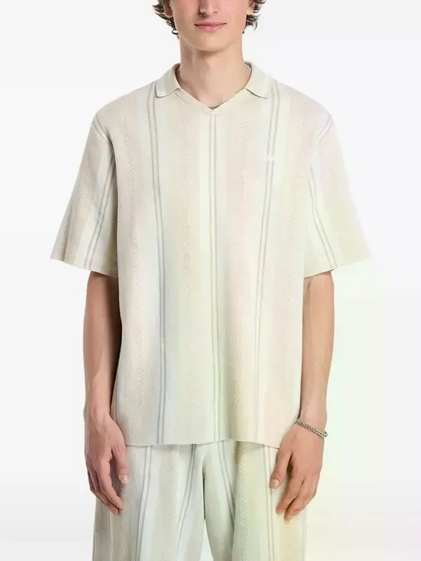 PATTA Knitted Striped T-shirt - Neutrals