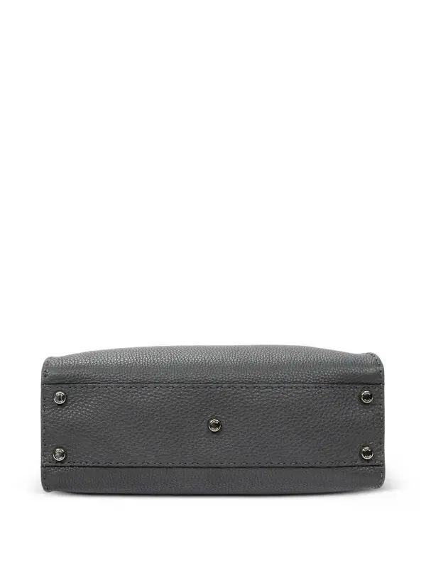 Fendi Medium Peekaboo Leather Tote Bag - Grey