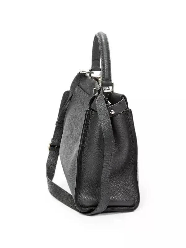 Fendi Medium Peekaboo Leather Tote Bag - Grey
