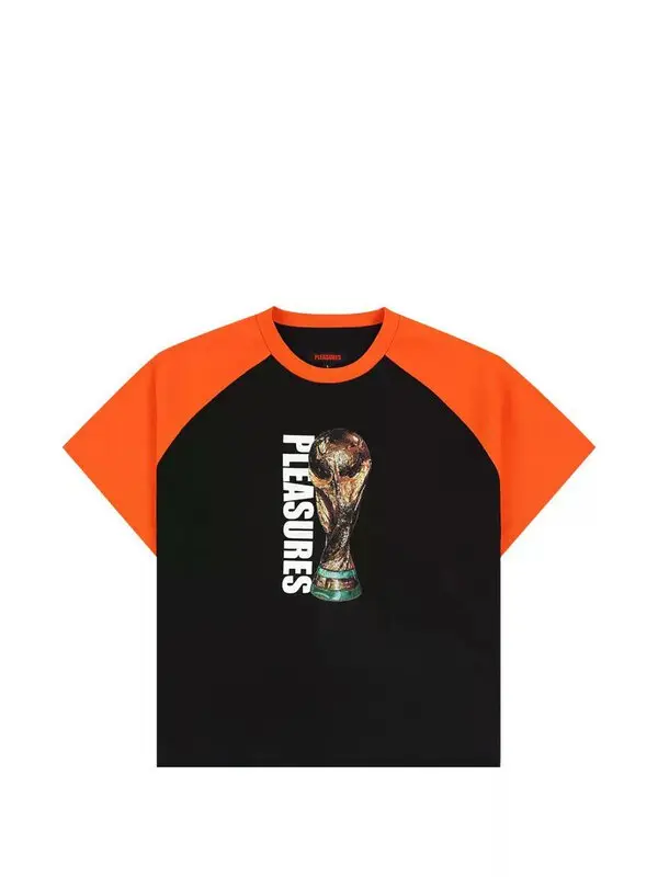 PLEASURES Trophy Logo-print T-shirt - Black