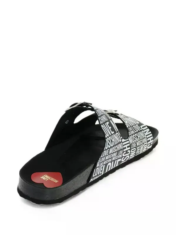 Moschino Logo-print Buckled Sandals