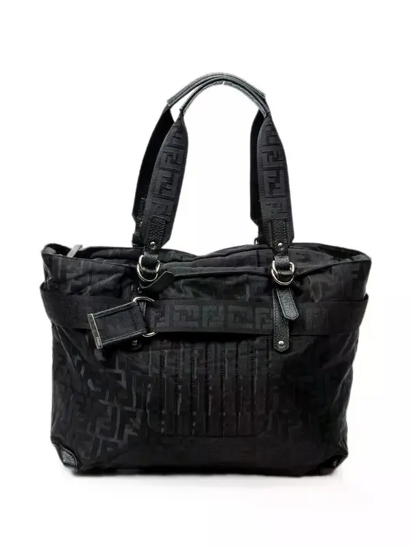 Fendi Zucca Belt Tote Bag - Black