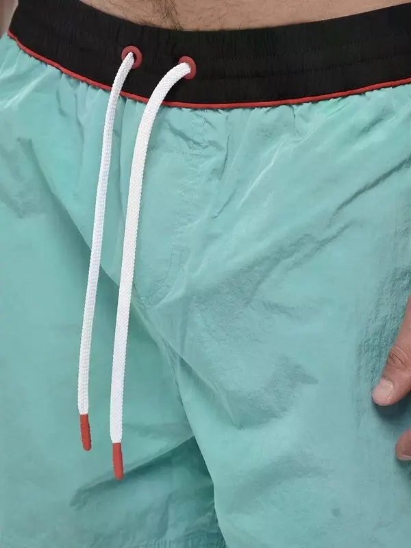 DIESEL® Logo Patch Drawstring Swim Shorts