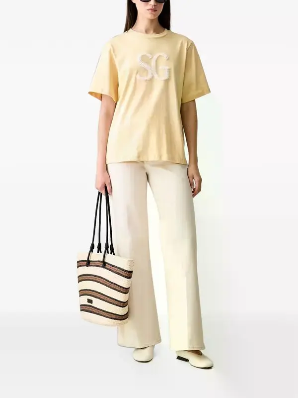 Stine Goya Embroidered Logo T-shirt