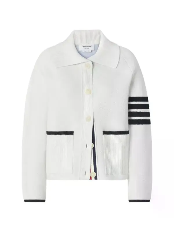 Thom Browne 4-bar-stripe Jacket - White