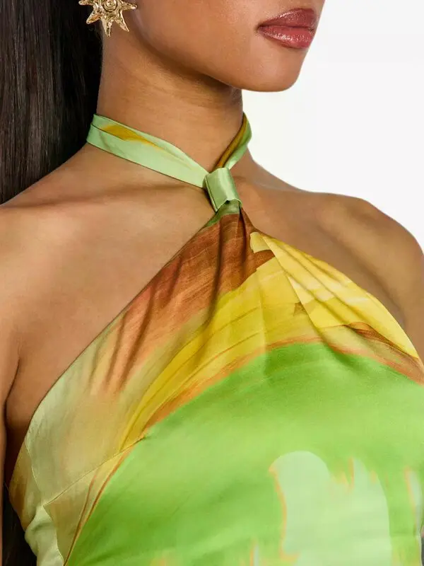 Retrofete Jamie Halterneck Top - Green
