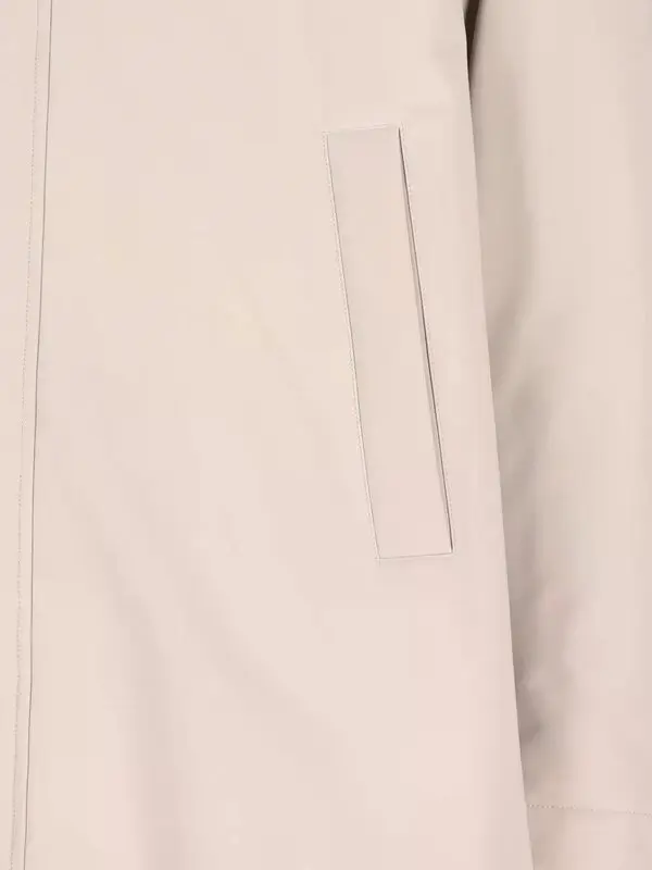 Herno Hooded Concealed-fastening Coat - Neutrals