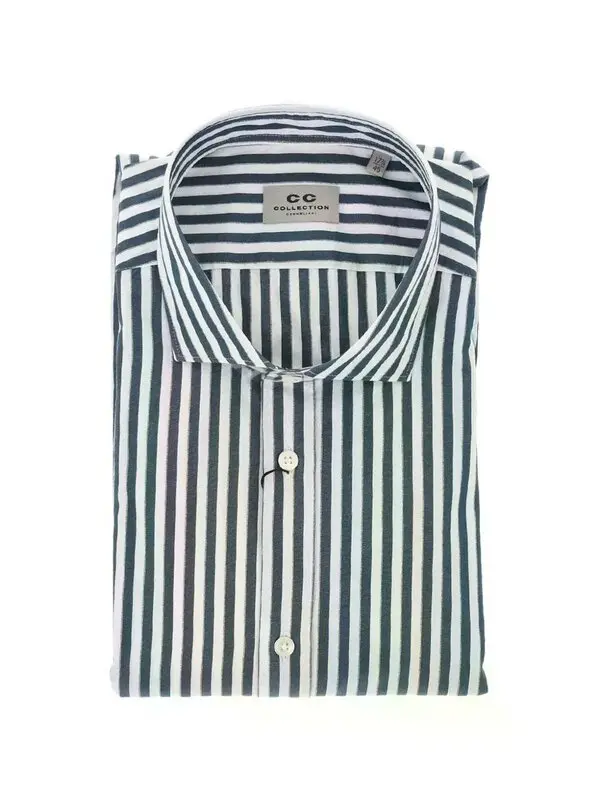 Corneliani Awning-striped French-collar Shirt