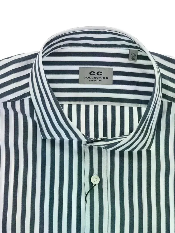 Corneliani Awning-striped French-collar Shirt