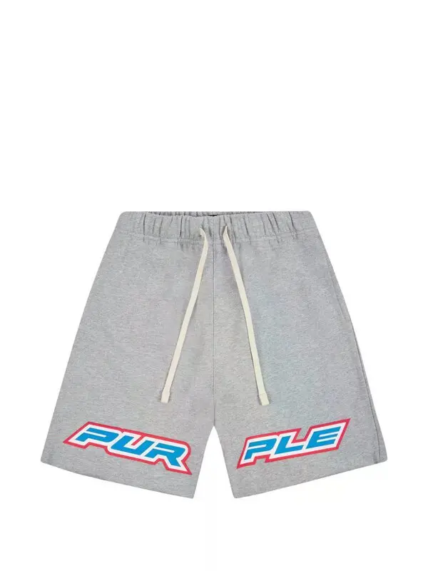 PURPLE BRAND Turbo Type Logo-print Shorts - Grey