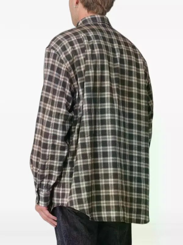 Dsquared2 X Magliano Butch Check-print Tie-neck Shirt