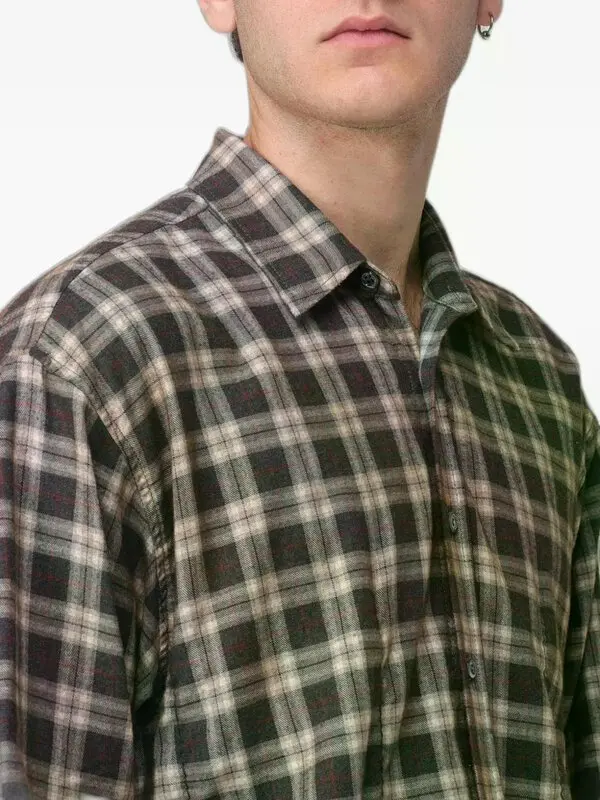 Dsquared2 X Magliano Butch Check-print Tie-neck Shirt