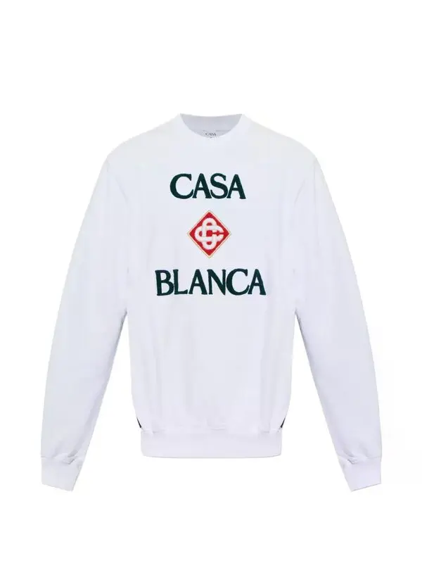Casablanca Logo-embroidered Sweatshirt - White