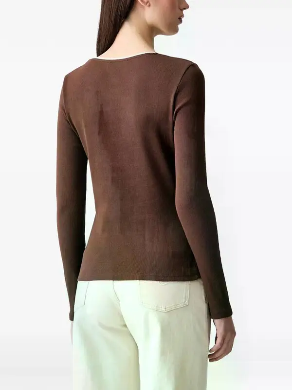Stine Goya Ribbed Knit Long-sleeve Top
