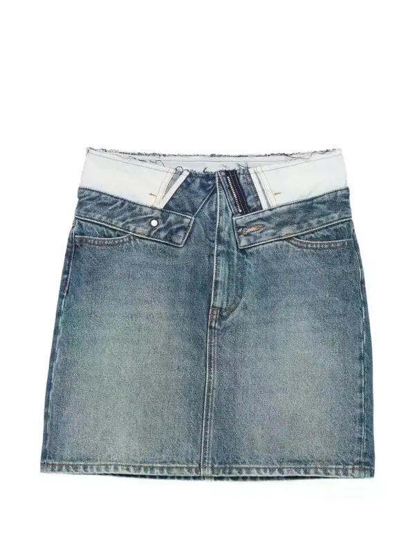 MAISON MARGIELA Distressed-effect Denim Skirt - Blue