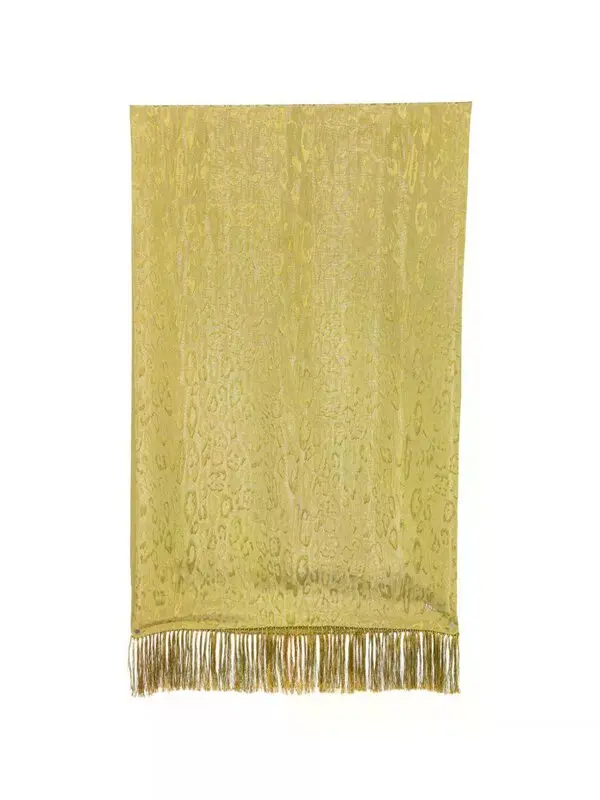 Dior 2000s Fringed Scarf - Green