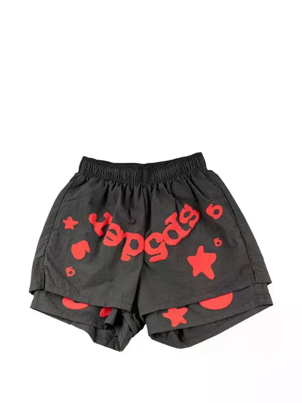 SP5DER Beluga Double-layer Shorts - Black