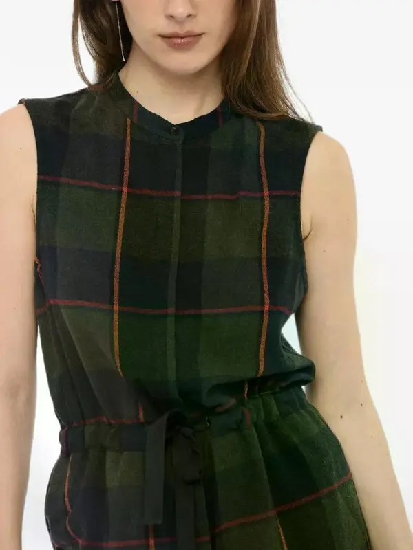 Woolrich Checked-pattern Sleeveless-design Jumpsuit