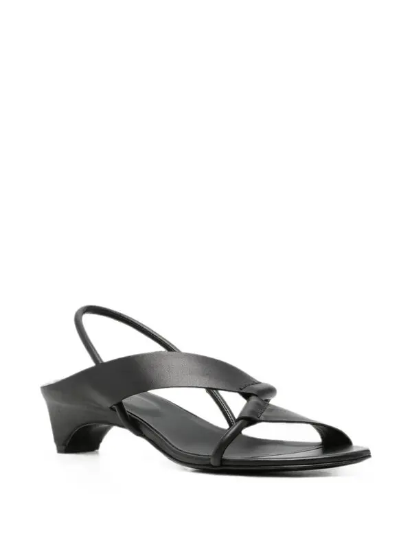 DEL CARLO Leather Slingback Sandals