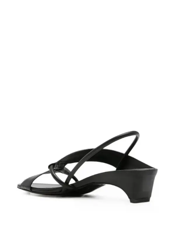DEL CARLO Leather Slingback Sandals