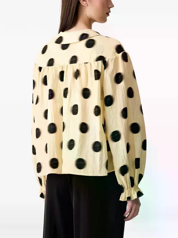 Stine Goya Polka-dot Ruffled Blouse