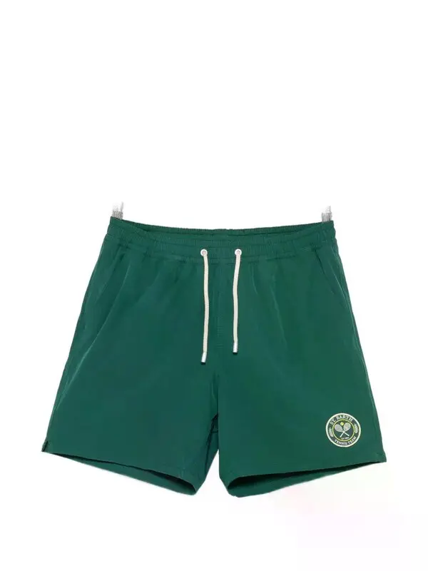 MC2 SAINT BARTH Comfort Logo-patch Swim Shorts - Green