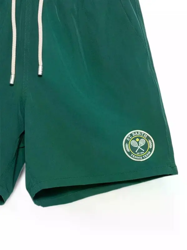 MC2 SAINT BARTH Logo Patch Swim Shorts - Green