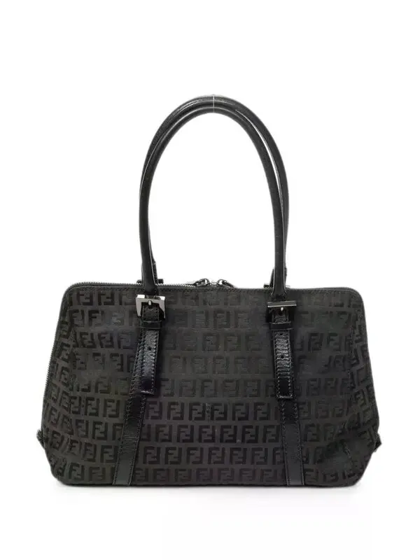 Fendi Small Zucca Bow-embellished Shoulder Bag - Black